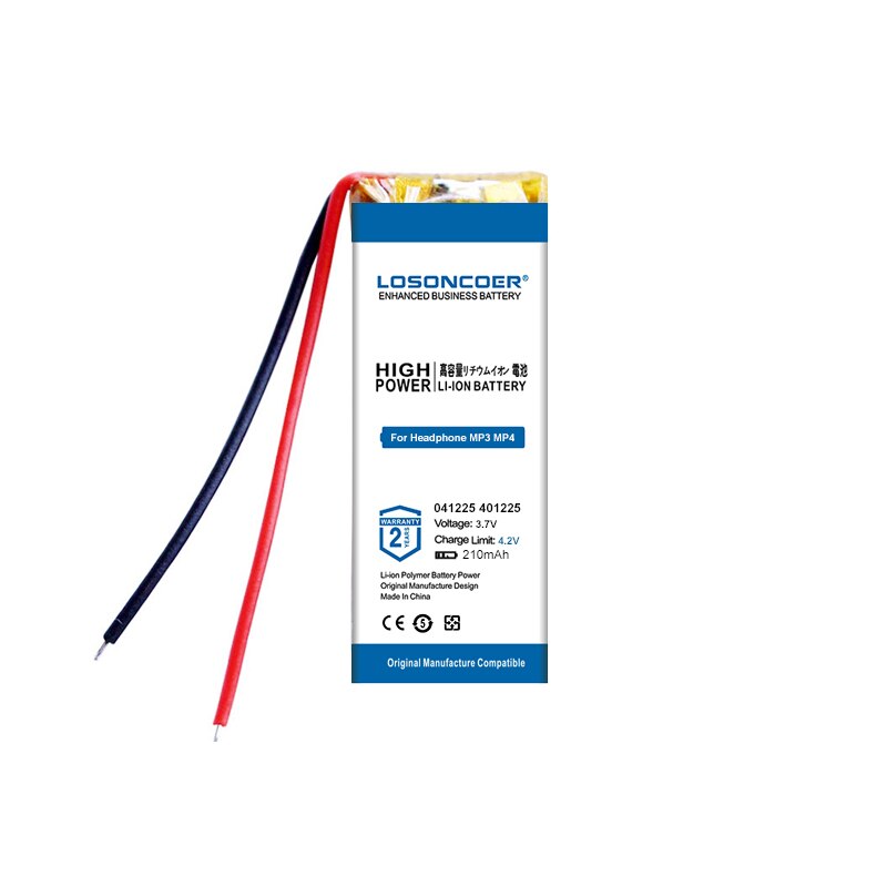 LOSONCOER 0 Cycle 100% 3.7V 210mAh 401225 401025 4... – Grandado