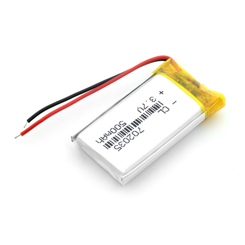 Rechargeable Polymer battery 500 mah 3.7 V 702035 ... – Grandado