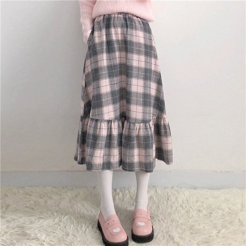 Spring Japanese soft sister Mori girl Elastic wais... – Grandado