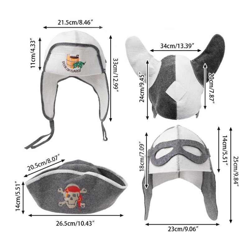 Wool Felt Sauna Hat Anti Heat Russian Banya Cap Fo... – Grandado