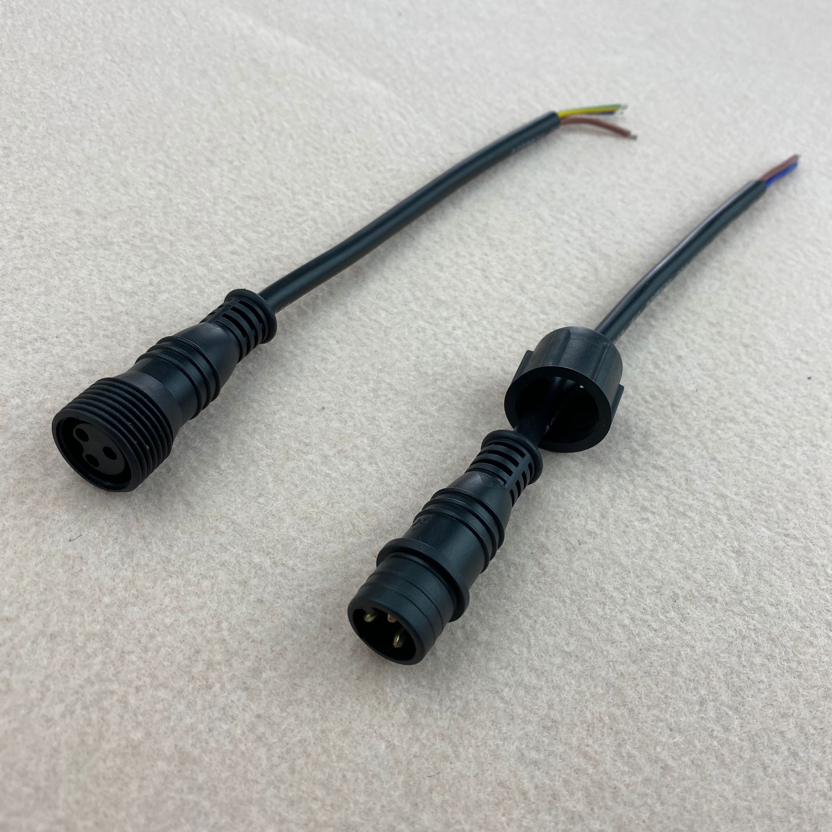 3 core waterproof connector with 20cm long cable,m... – Grandado