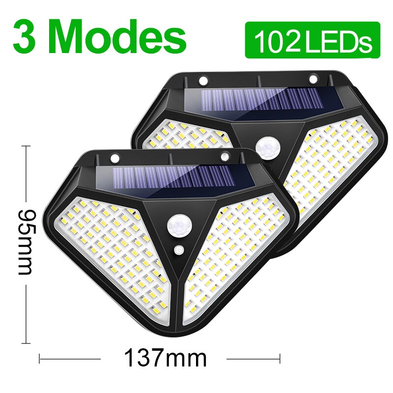 3 modi LED Solar- Licht draussen Solar- Lampe Ener... – Grandado
