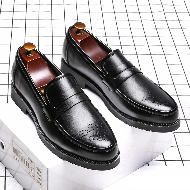 autumn Men Dress Shoes Handmade Bullock Style Paty... – Grandado