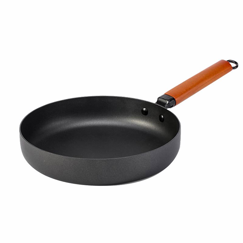 flat bottom non stick frying pan long handle with ... – Grandado