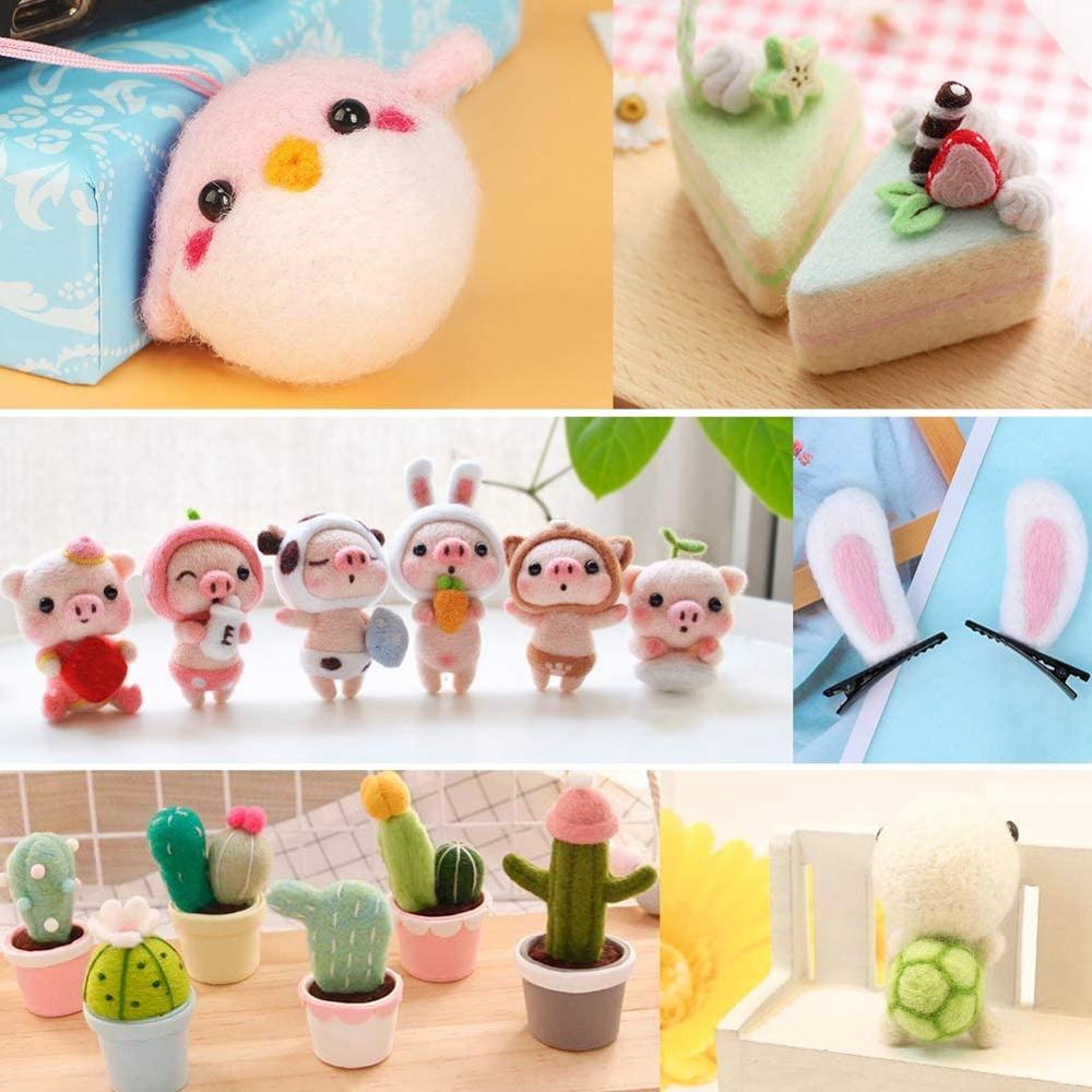 LMDZ 50 Colors Wool Roving Needle Felting Wool Mul... – Grandado