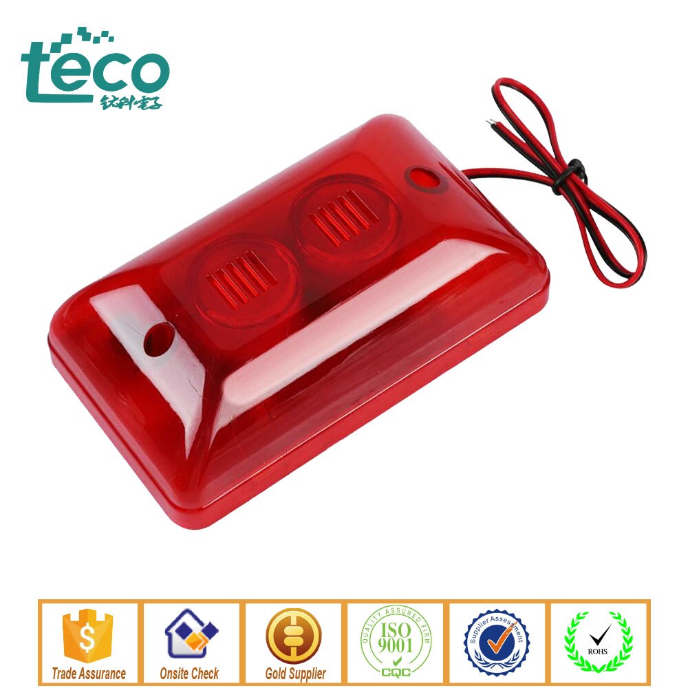 Mini Piezo Strobe Light Siren 12V Wired Alarm With... – Grandado