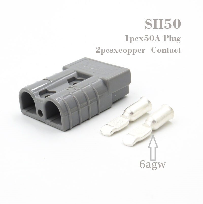 600V 50A Grey color SH50 Plug Connector Double Pol... – Vicedeal