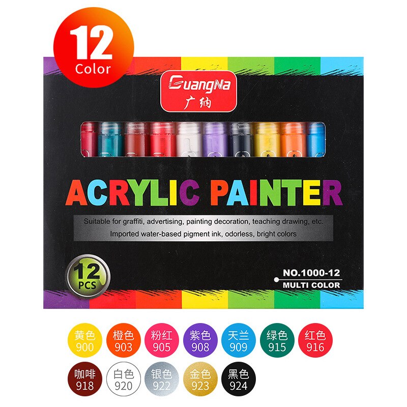 36 farben Acryl Malen Kunst Marker Stifte für Rock... – Grandado