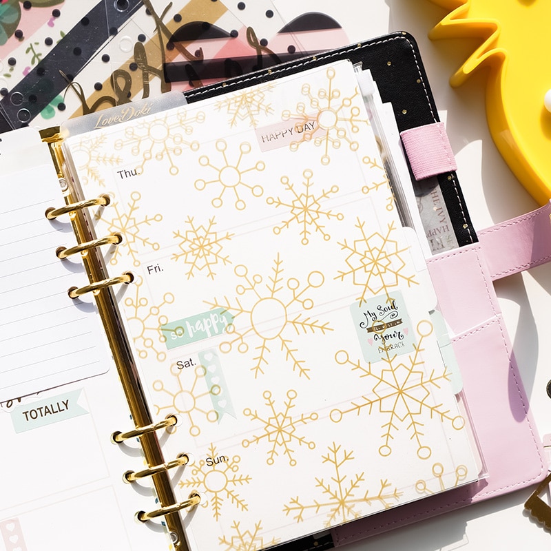 6sheets A5/A6/A7 Vintage Bronzing Winter snowflake... – Grandado