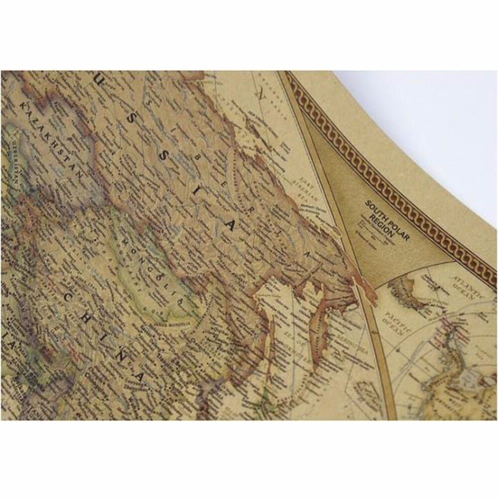 1 Pc of Classic Retro Kraft-Paper The-World Map fo... – Grandado