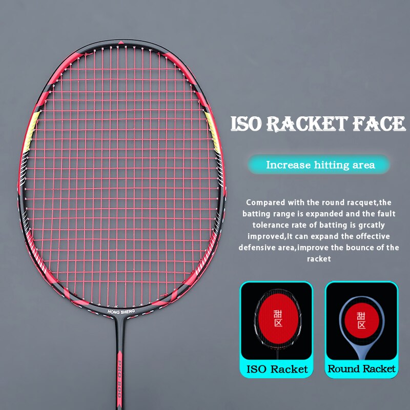 Full Carbon Strung Badminton Rackets Light Weight ... – Grandado