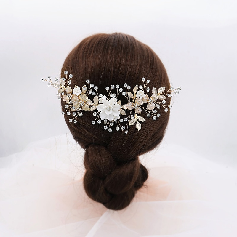 Hair jewelry hand-made soft pottery flower hair co... – Grandado