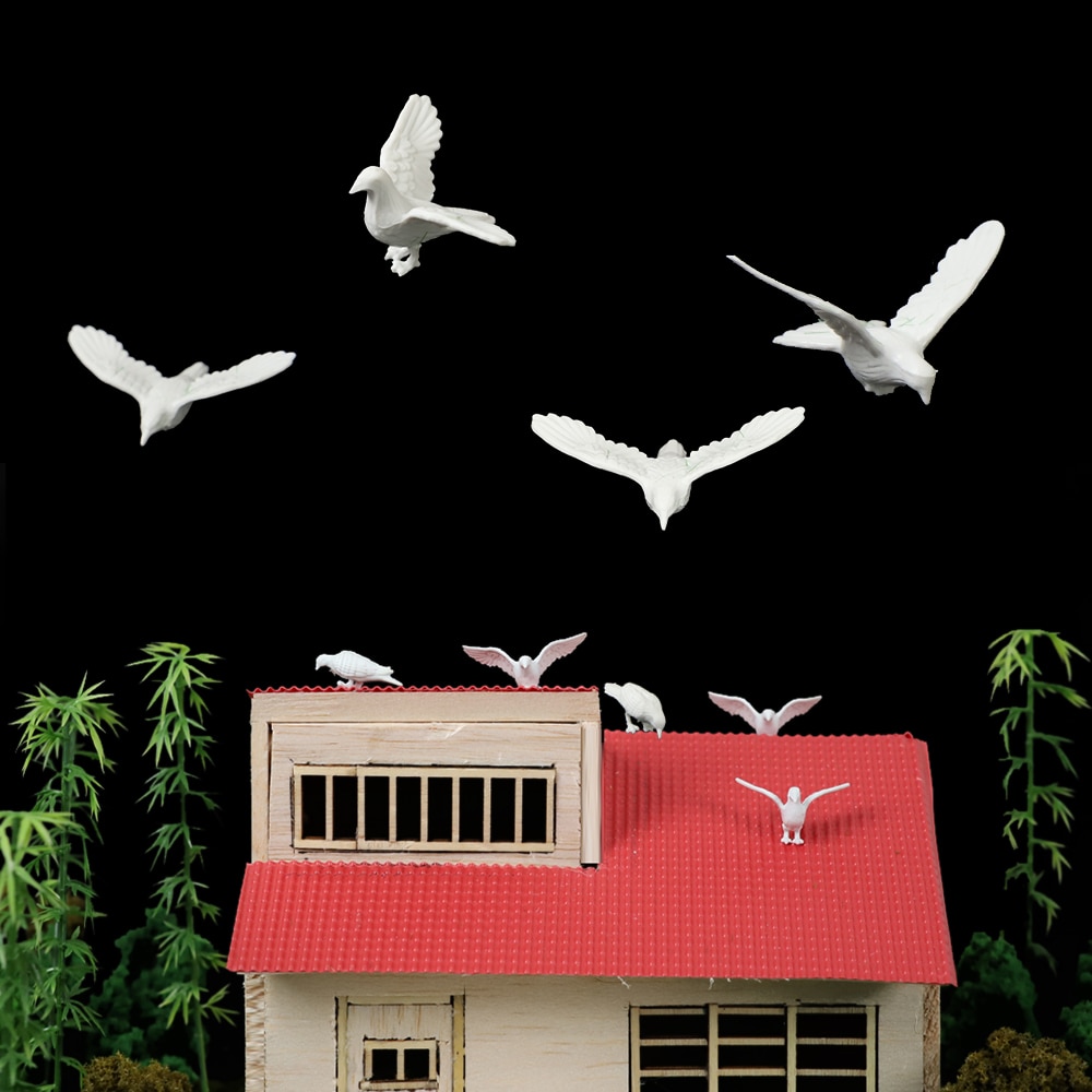 10pcs Miniatur Model Pigeons Flying Bird For Lands... – Grandado