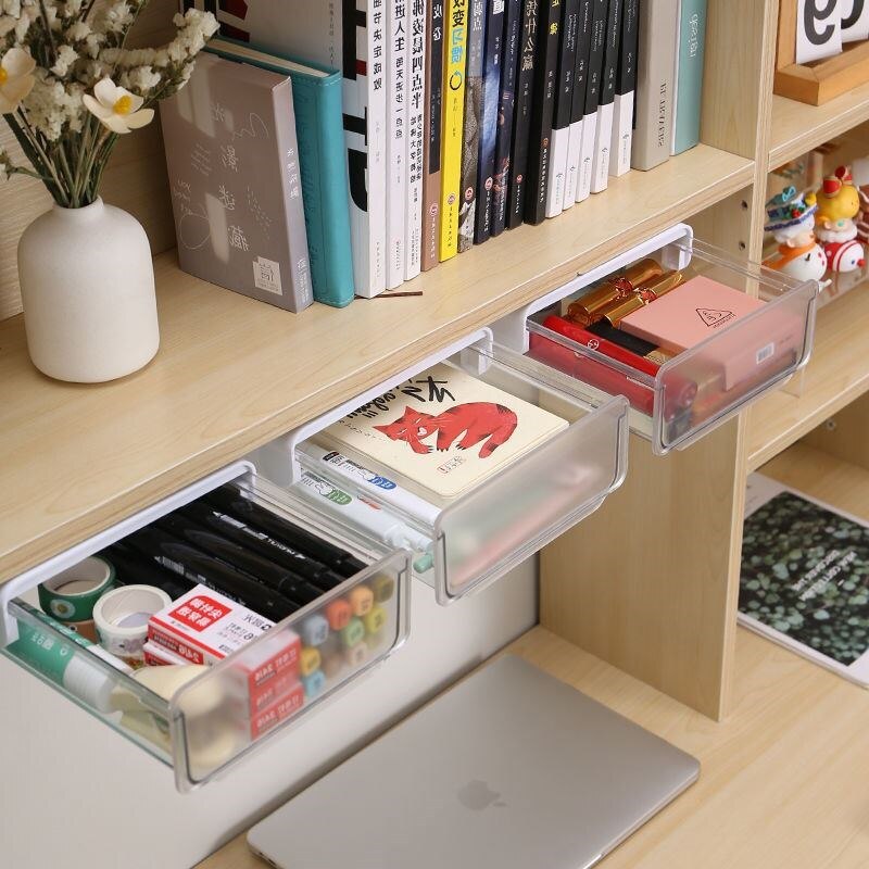 Under Desk Storage Drawers, Dorm Desk Small Invisi... – Grandado