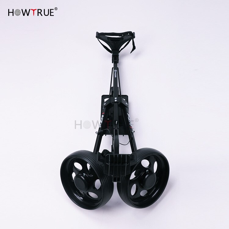 Golf Pull Cart Iron Black Adjustable Golf Trolley ... – Vicedeal