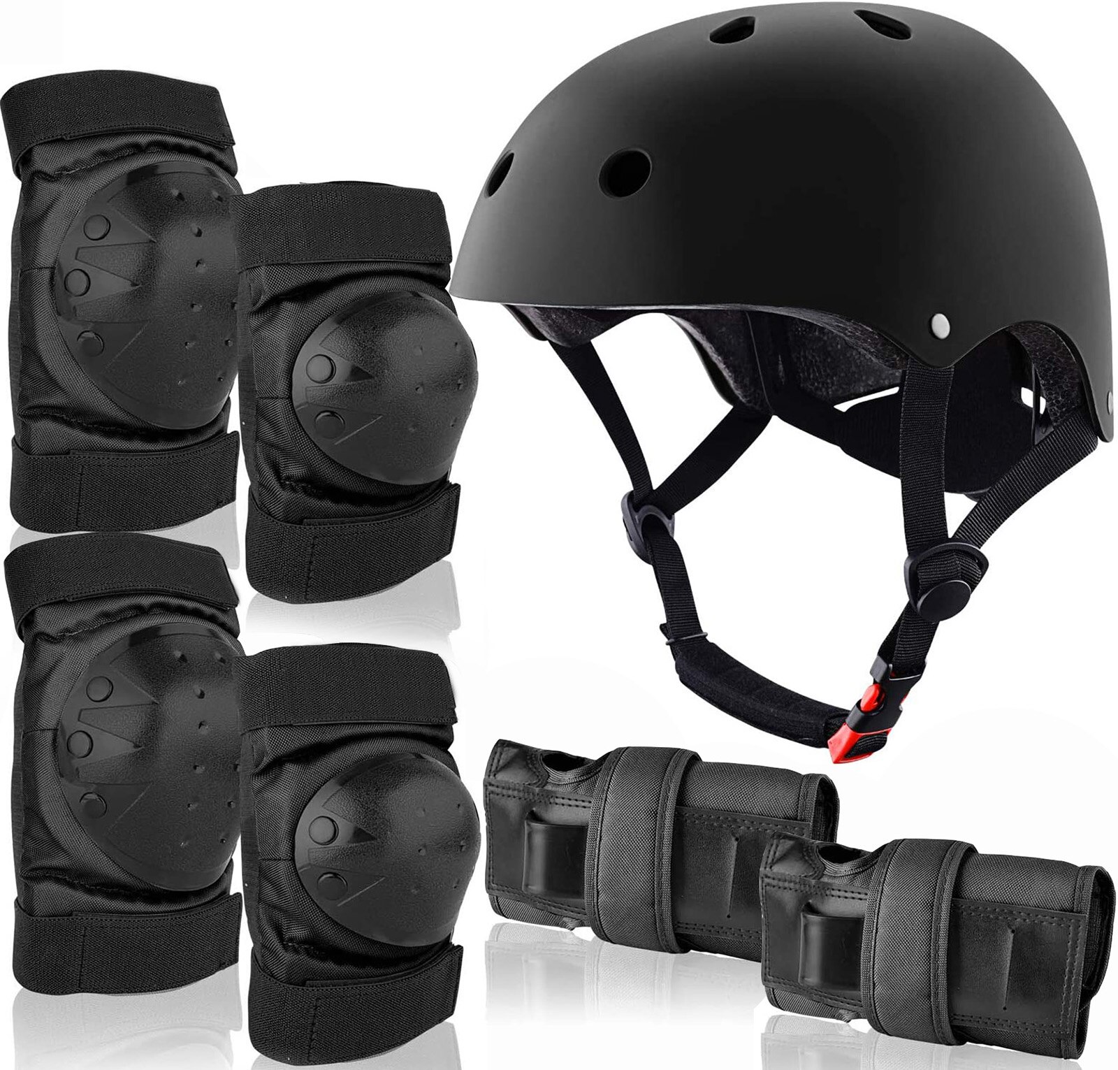 7 Pcs Skating Protective Gear Set for Kids Knee Wr... – Grandado