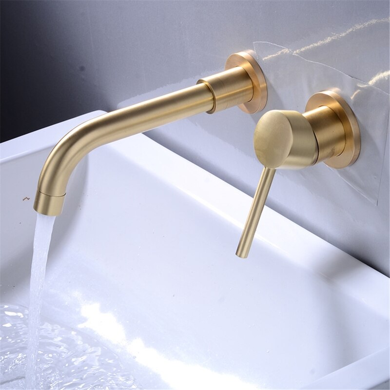 Modern Wall-Mount Mixer Tap Bathroom Sink Faucet S... – Vicedeal