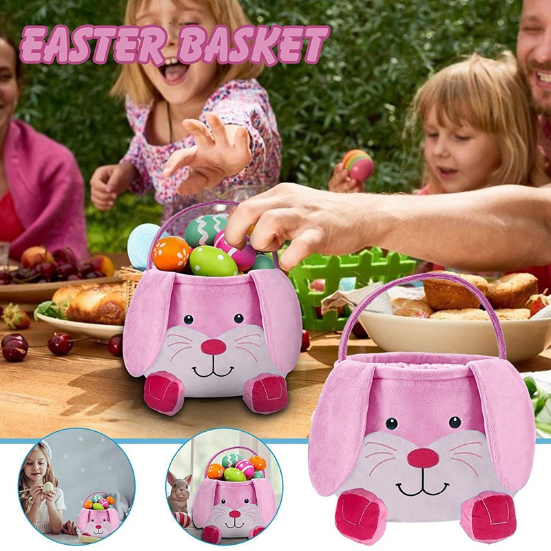 Easter Storage Basket Easter Basket Bunny Tote Bag... – Grandado