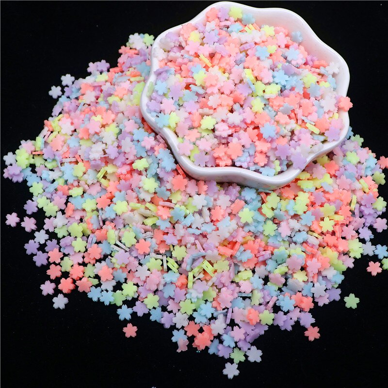 5mm Cherry Blossoms Polymer Clay Luminous Slice Sp... – Grandado