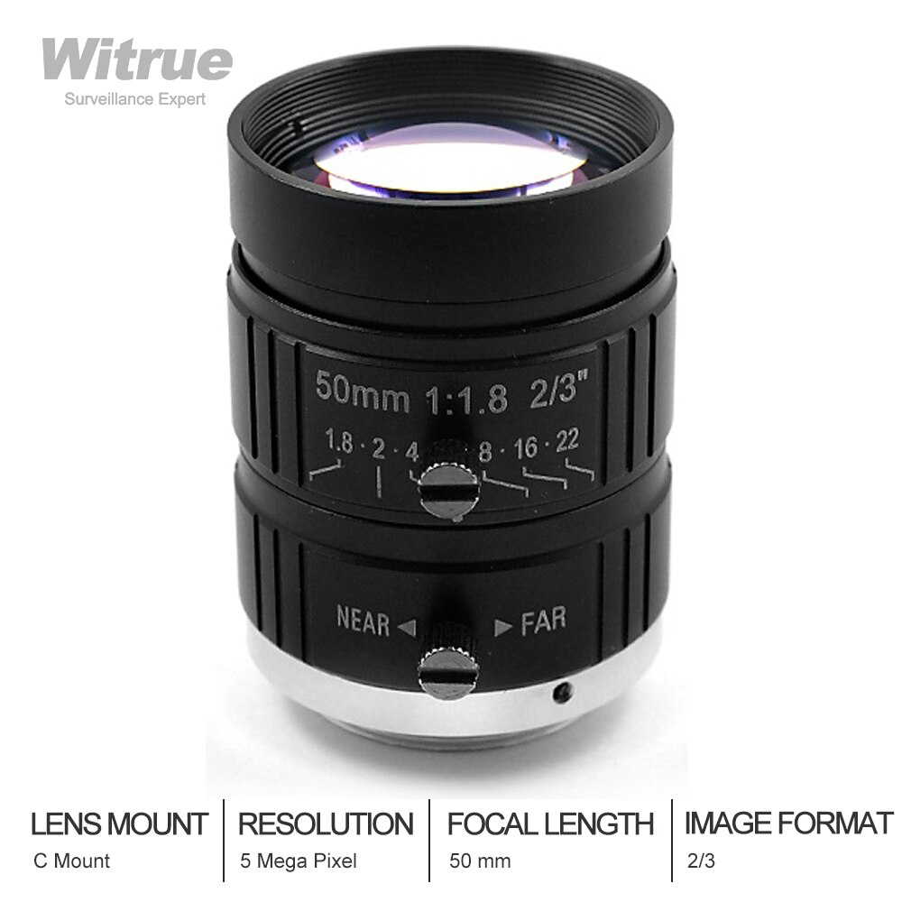 5 Mega Pixel HD 50mm LENS C Mount F1.8 Industrial ... – Grandado