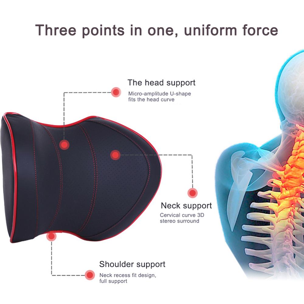 Auto Seat Hoofd Hals Rest Massage Pu Auto Kussen R... – Grandado