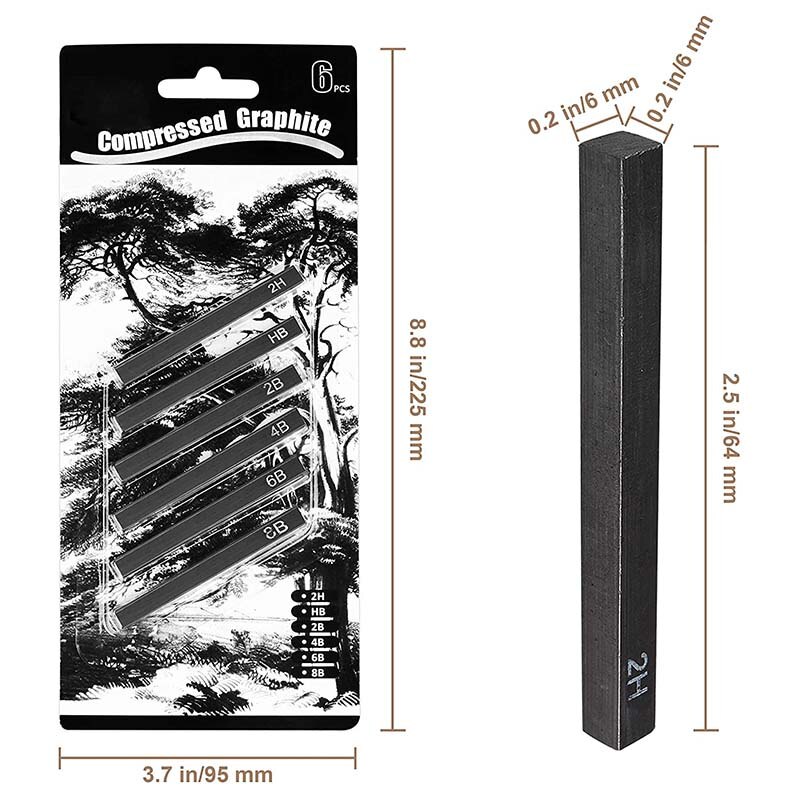Compressed Charcoal Thick Willow Charcoal Sticks f... – Grandado