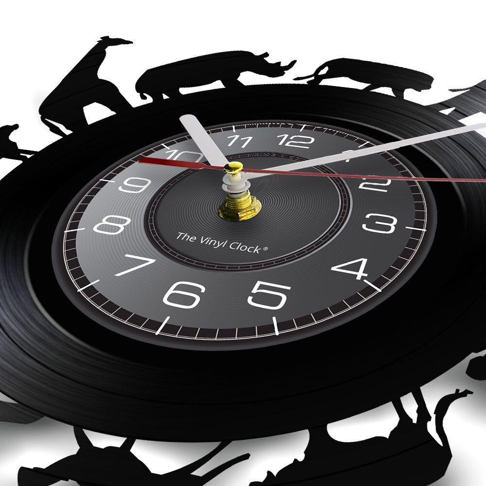 African Animals Vinyl Record Wall Clock Contempora... – Grandado