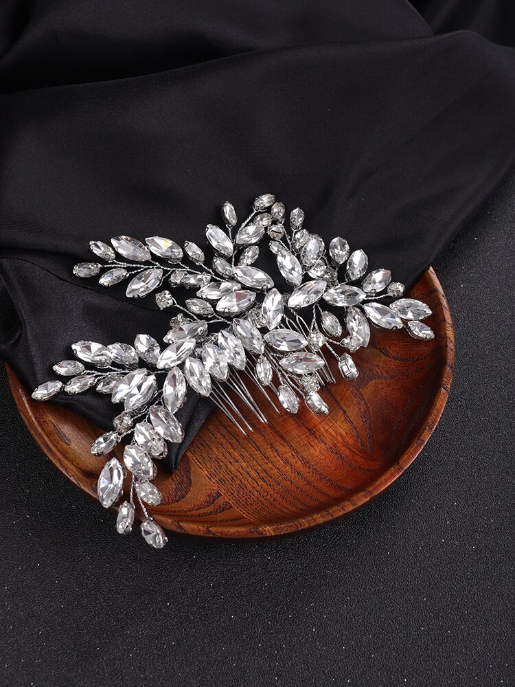 Rhinestone Bride Hair Comb Party Prom Hair Jewelry... – Grandado