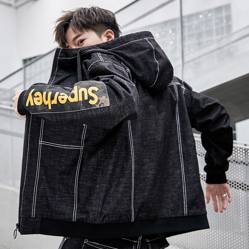 popular logo men's work jacket hip hop top coat Ho... – Vicedeal