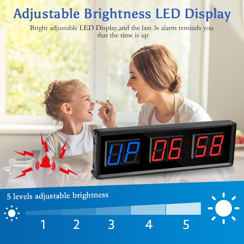 Interval Timer Count Down/Up Klok Stopwatch Met Af... – Vicedeal