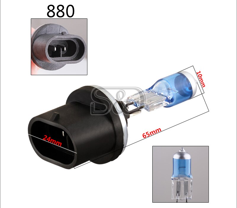 2pcs 880 890 PGJ13 Super Bright White Fog Halogen ... – Grandado