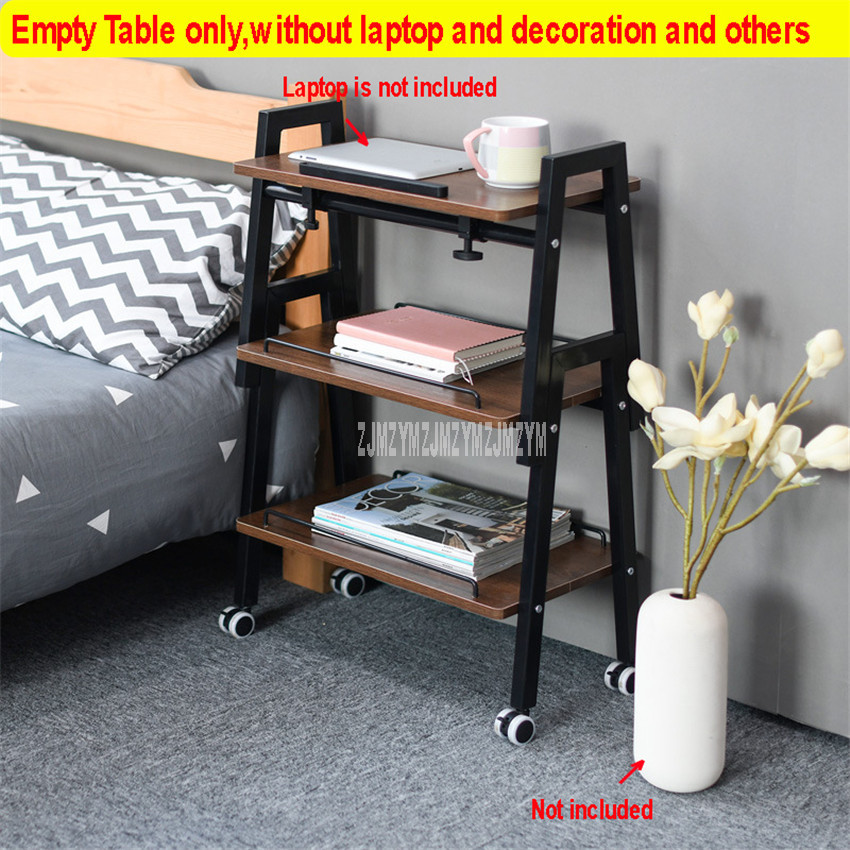 3 Layer Modern Sofa Side Tea Table With Wheel Easy... – Grandado