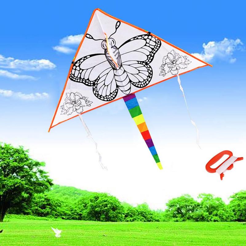 Outdoor Flying Kites Toy Diy Graffiti Color Filled... – Grandado