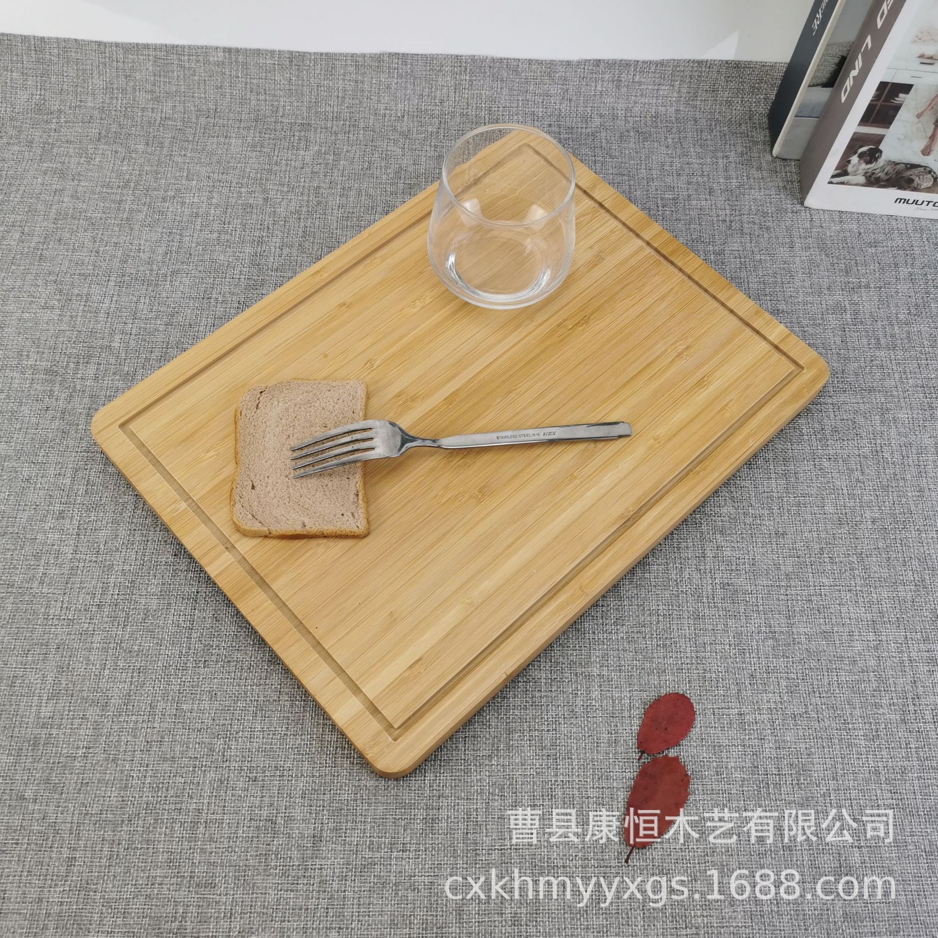 Wooden plate tray bamboo rectangular western food ... – Vicedeal