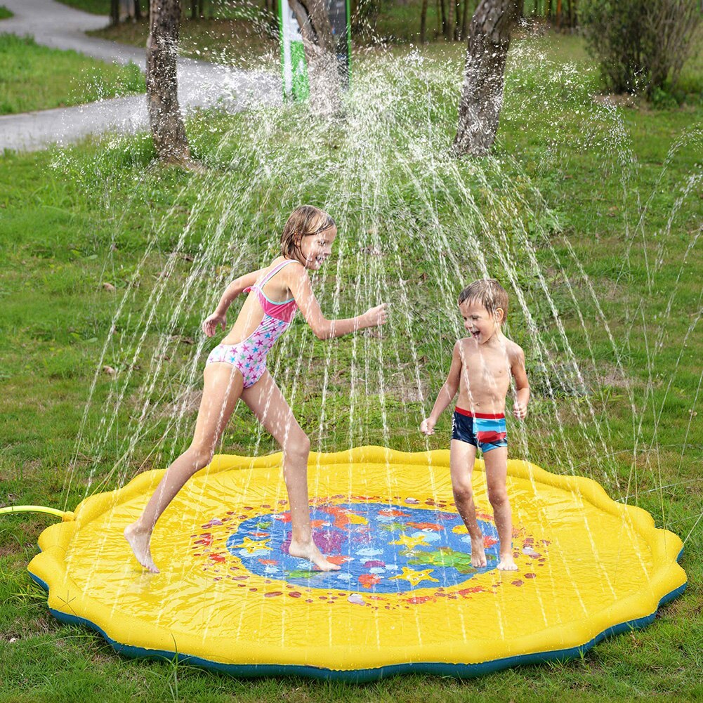 Outdoor Inflatable Kids Water Splash Play Mat Summ... – Grandado