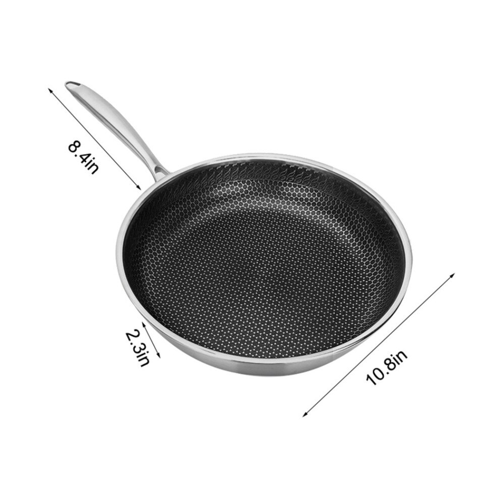 Universele Rvs Koekenpan Nonstick Fry Pan Inductie... – Vicedeal