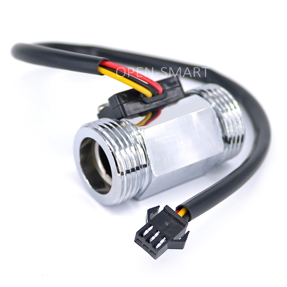 G3/4 verchromt Stahl Wasserdurchflusssensor Turbin... – Vicedeal