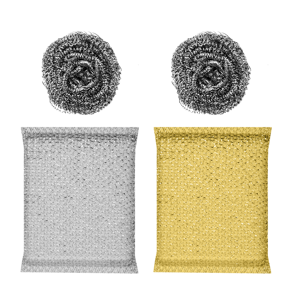 2 Sponzen En 2 Staal Wools Keuken Schoonmaken Spon... – Grandado