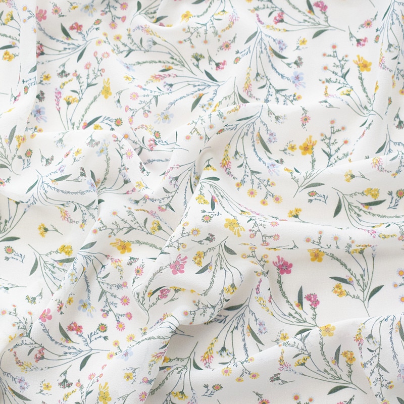 composite silk high twist chiffon fabric spring an... – Grandado
