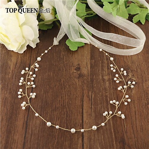 TOPQUEEN SH39 cinturones con perlas de novia boda ... – Grandado