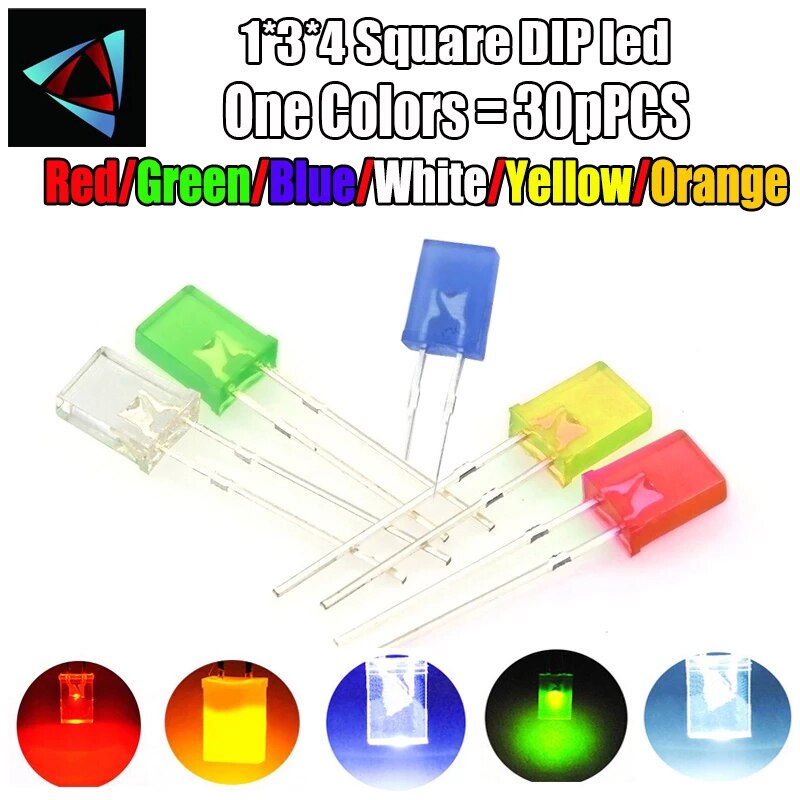 Diodos cuadrados led, luz roja, roja, blanca, azul... – Grandado