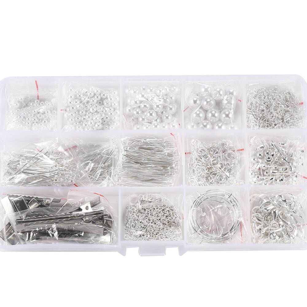 1200pcs pearl bead Jewelry Making Supplies Kit pop... – Grandado