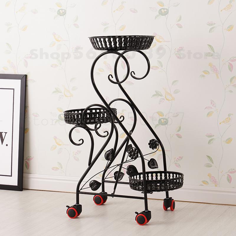 Multi-layer Pulley Iron Art Movable Flower Rack Eu... – Grandado