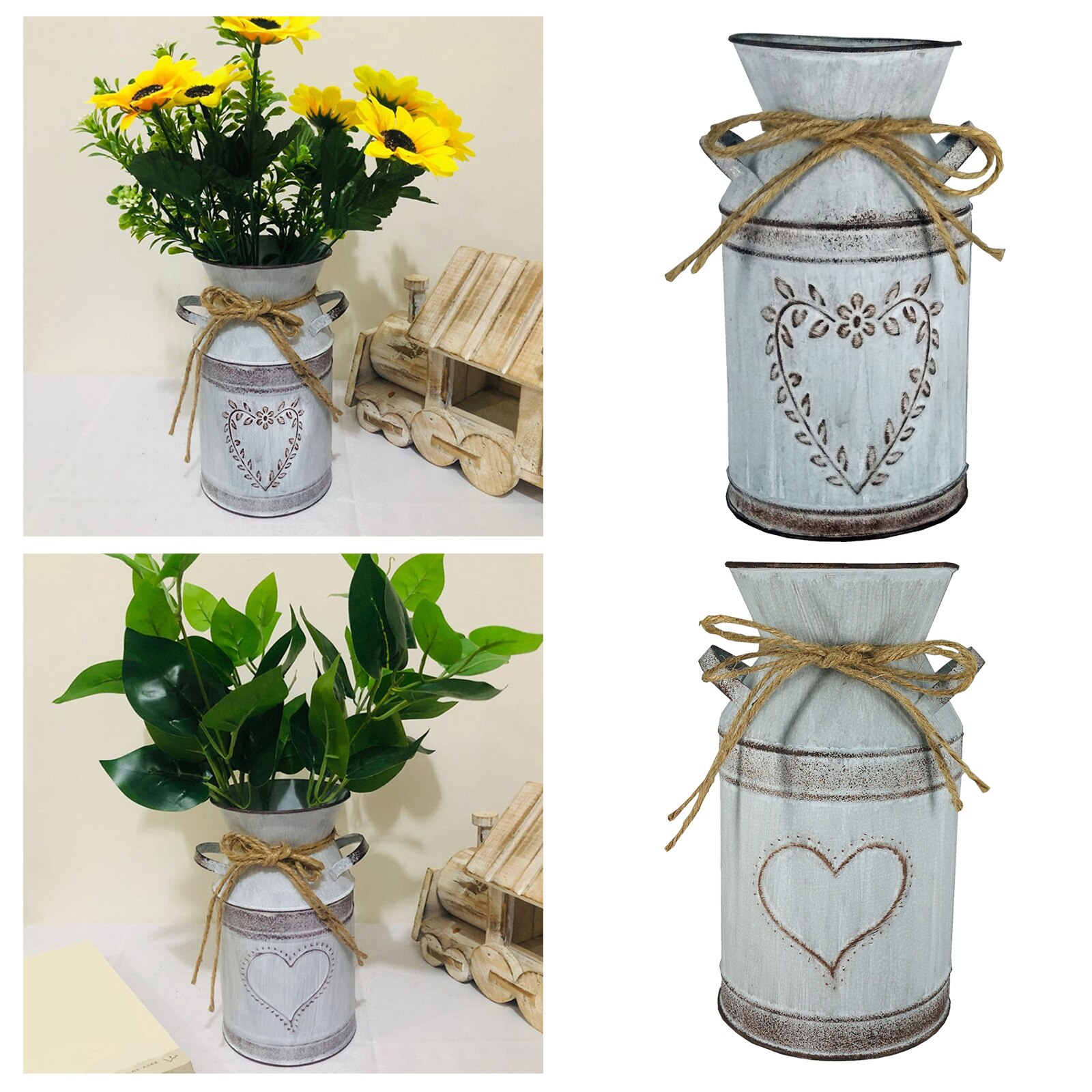 Metal Craft Flower Pot Vase Fleshy Flower Arrangem... – Grandado