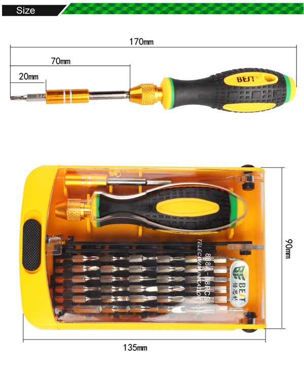 BST-888A Strong magnetic precision screwdriver set... – Grandado