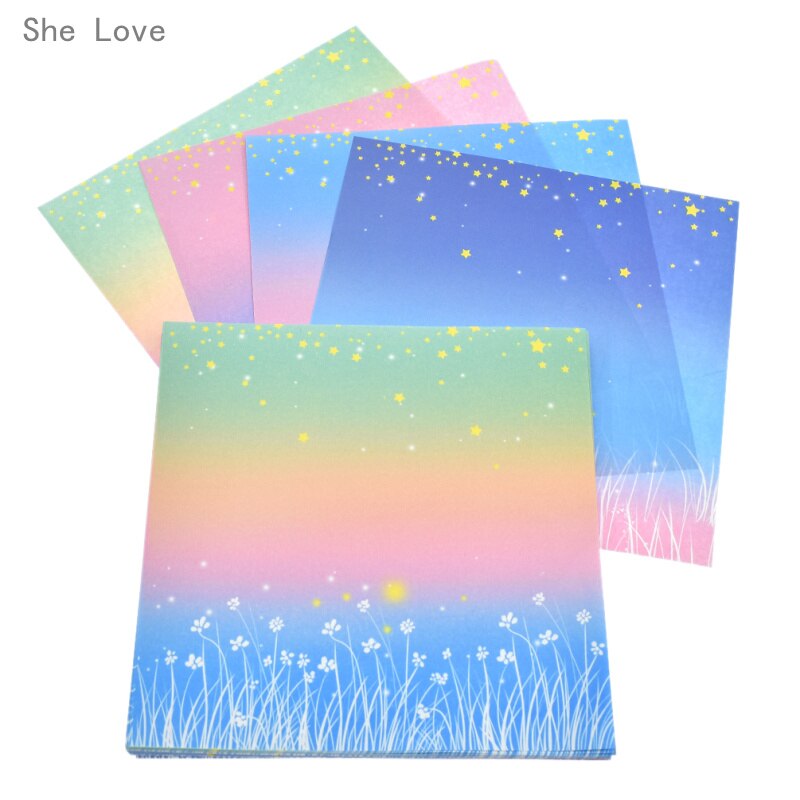 Chzimade 60 Sheets Lucky Star Paper Gradient Color... – Vicedeal