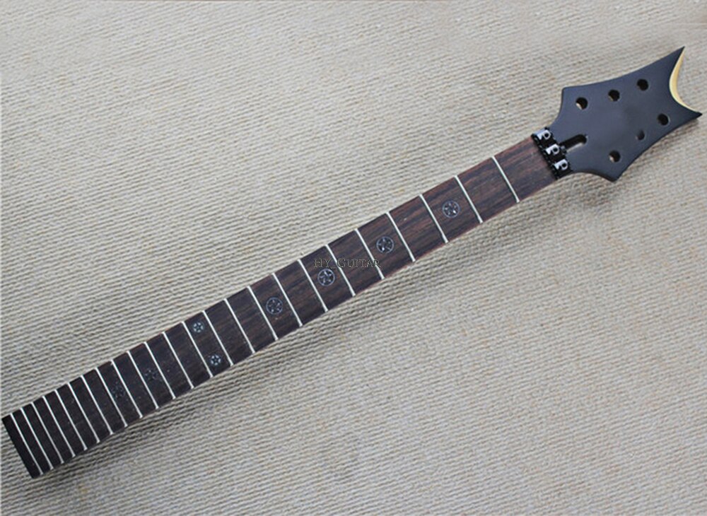 DIY 6 Strings Black Maple Electric Guitar Neck,Ros... – Grandado
