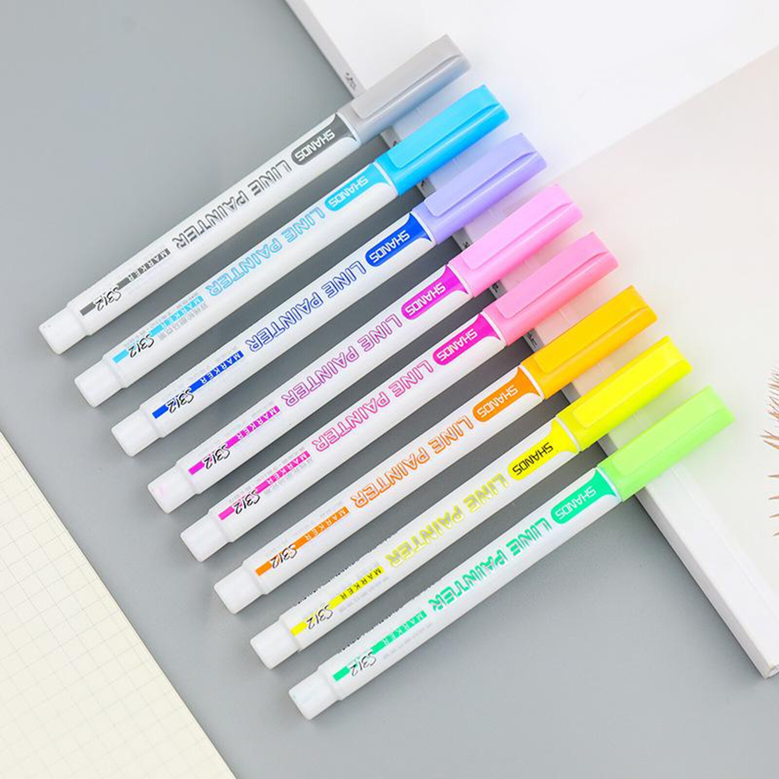 8Pcs Drawing Double Line Outline Pen Markers Metal... – Grandado