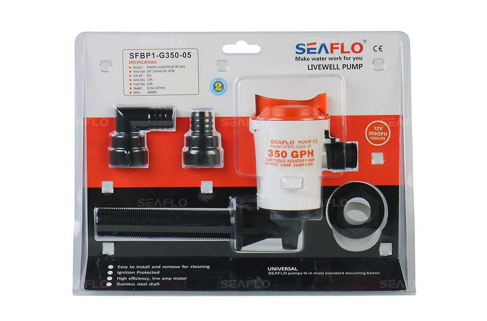 12 V Schoon 350 GPH Debiet Industriële Elektrische... – Grandado