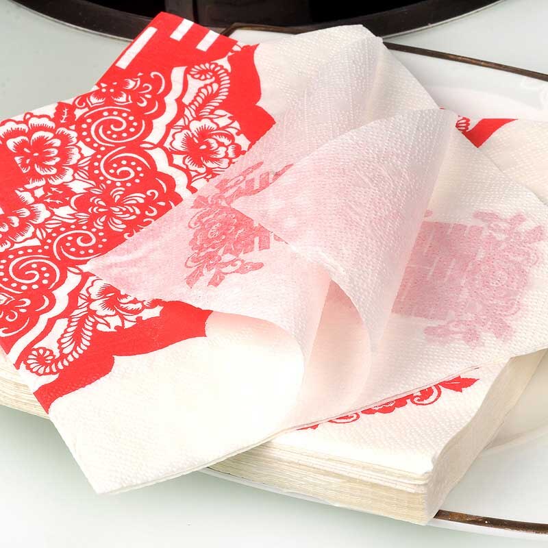 3 förpackningar med färgtryckt servettpapper skure... – Grandado